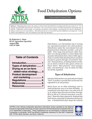 Food Dehydration Options | PDF