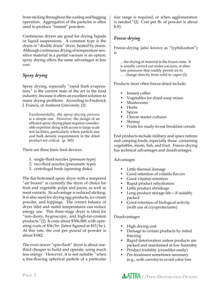 Food Dehydration Options | PDF