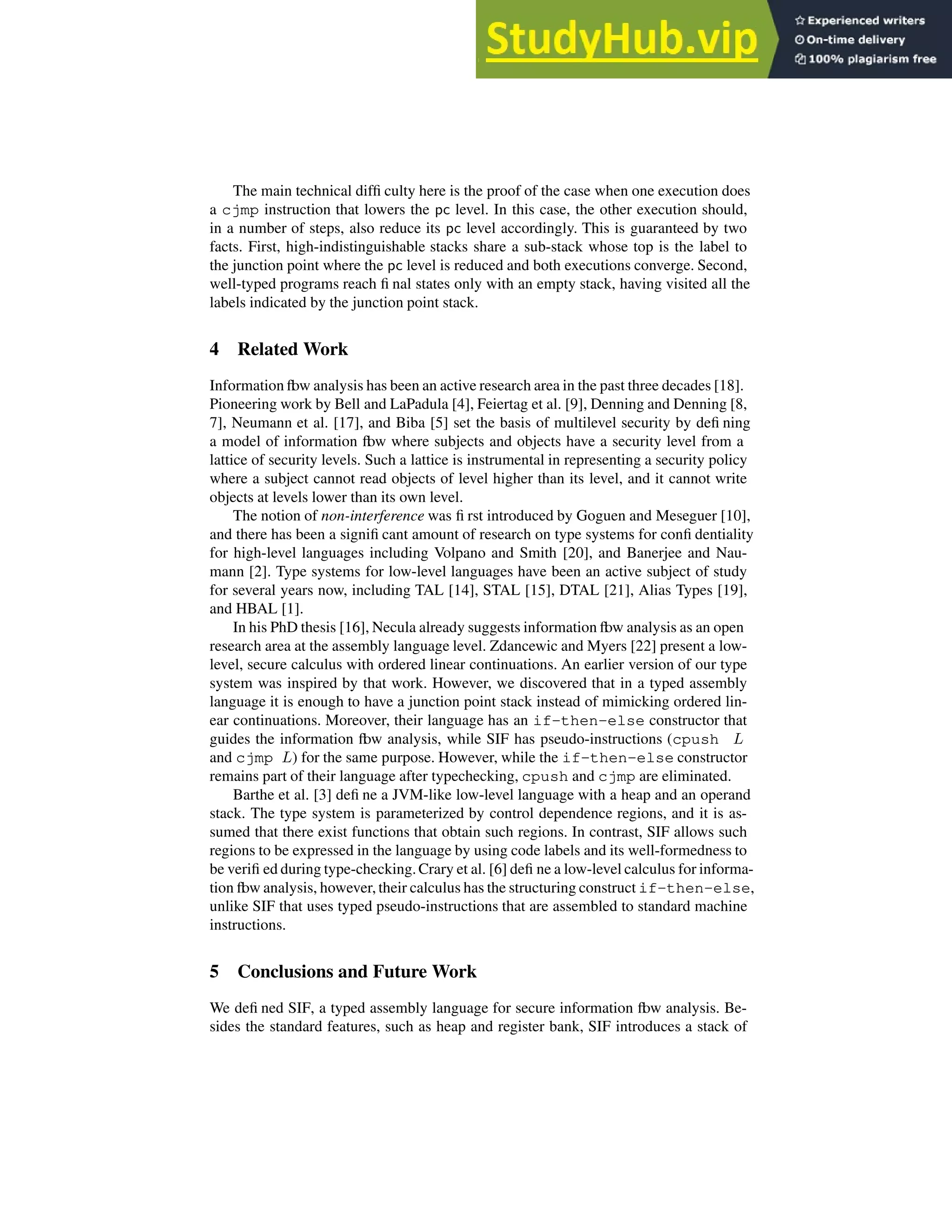 A Typed Assembly Language For Non Interference Pdf