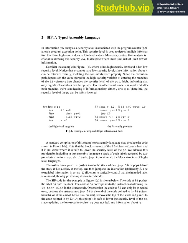 A Typed Assembly Language For Non Interference Pdf