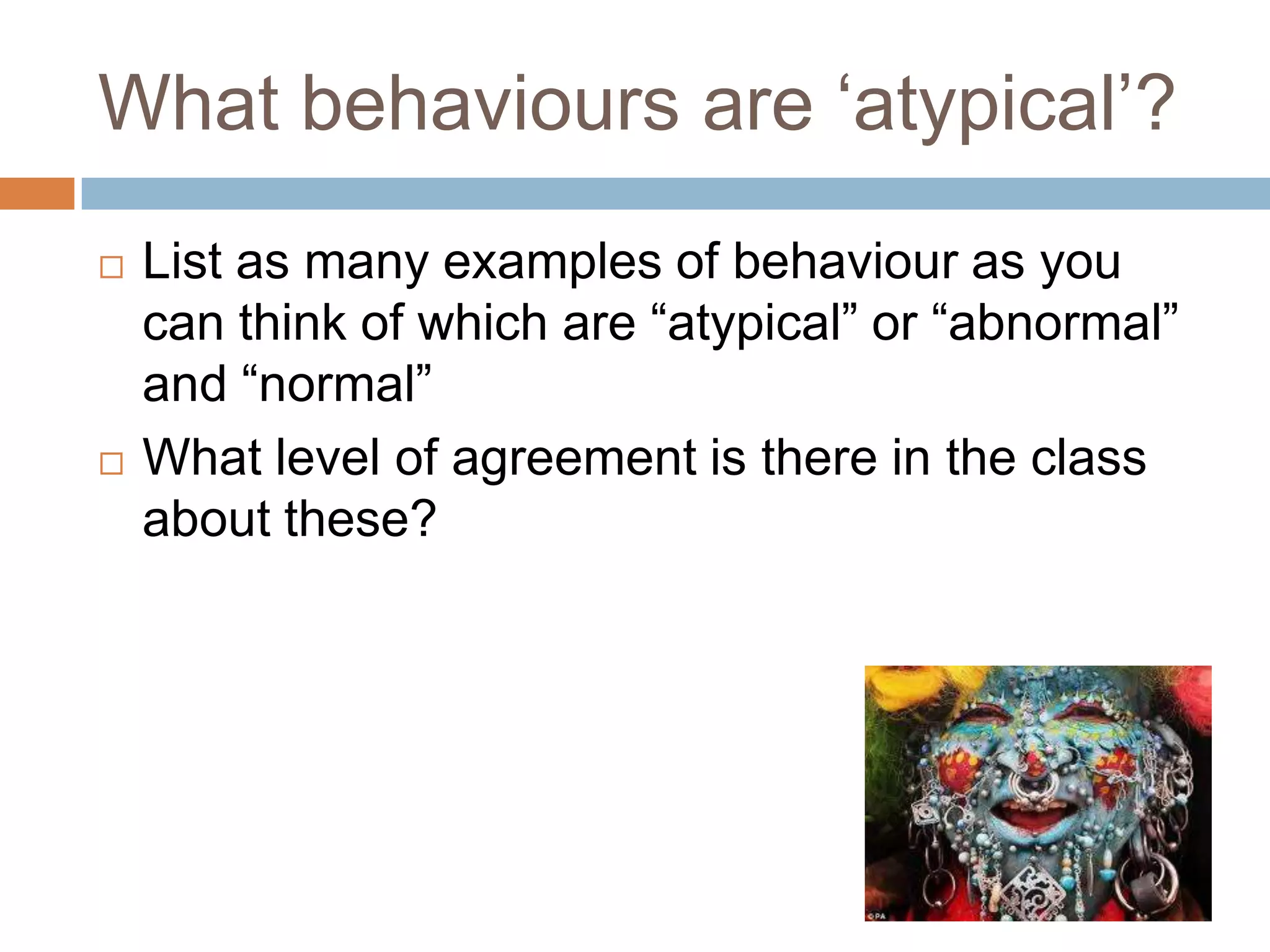 Atypical Behaviour - Definitons | PPTX