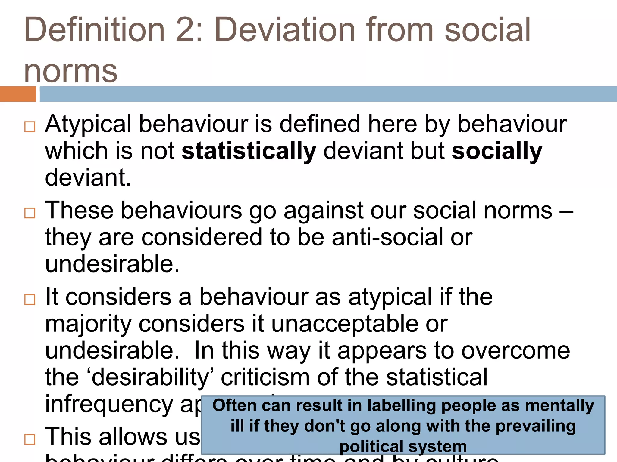Atypical Behaviour - Definitons | PPTX