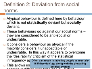 Atypical Behaviour - Definitons | PPTX