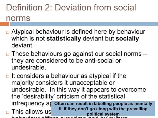 Atypical Behaviour - Definitons | PPTX