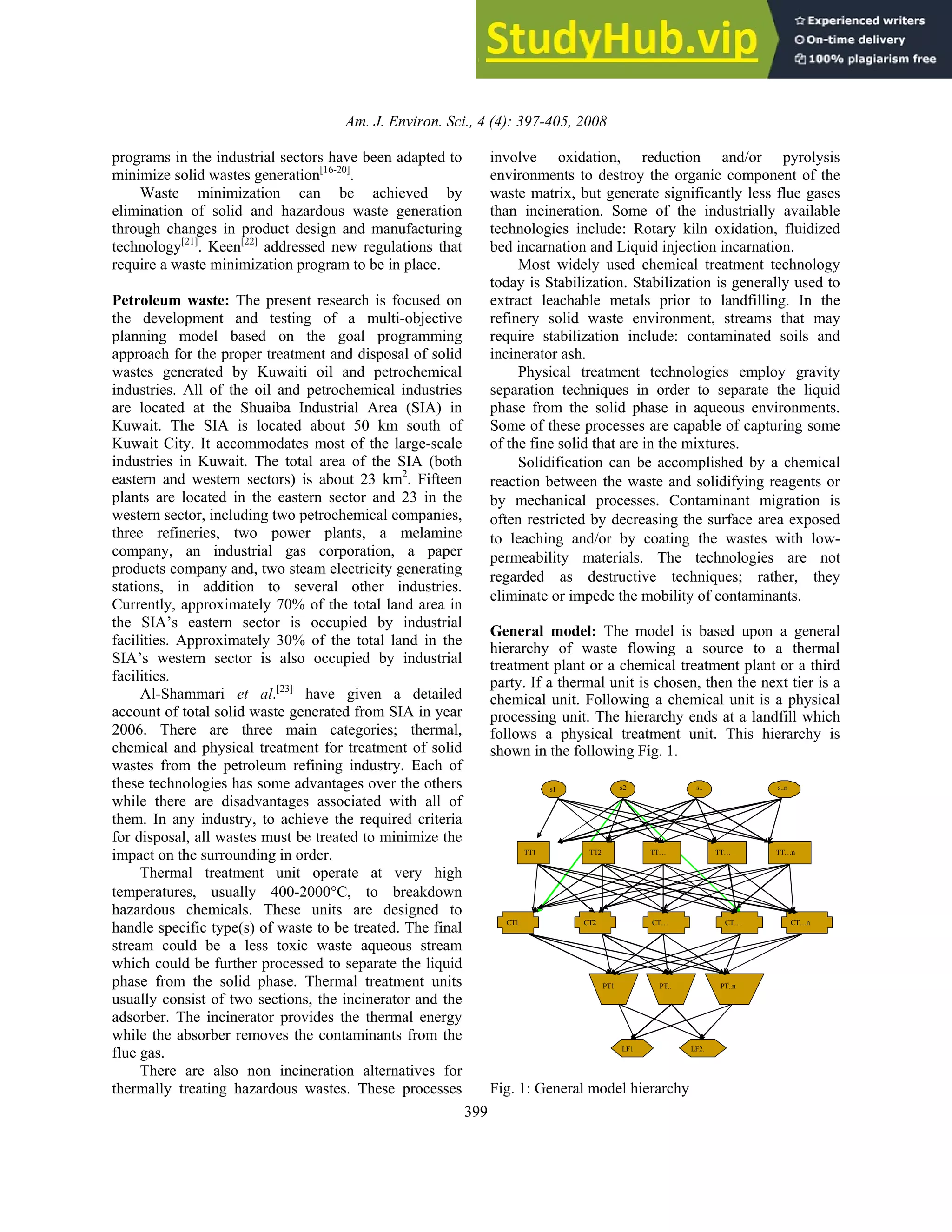 A Typical Case Study Solid Waste Management In Petroleum Refineries | PDF