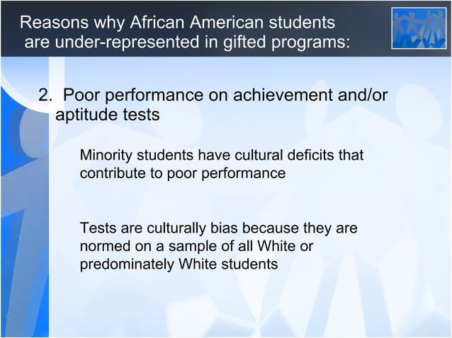 Atypical presentation identifying african american gifted | PPT