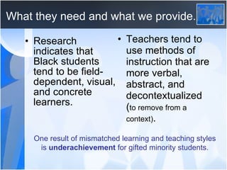 Atypical presentation identifying african american gifted | PPT