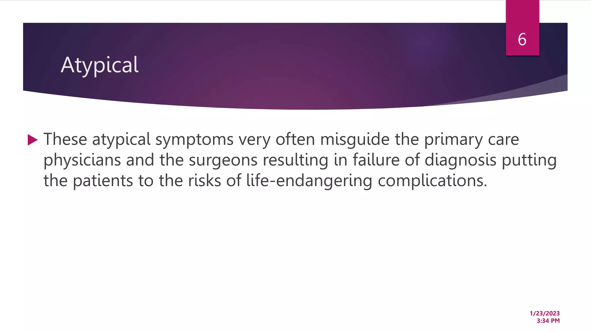 Atypical Presentations of Appendicitis.pptx
