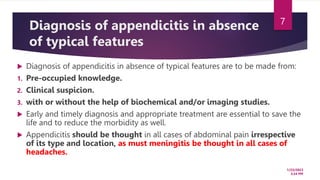 Atypical Presentations of Appendicitis.pptx