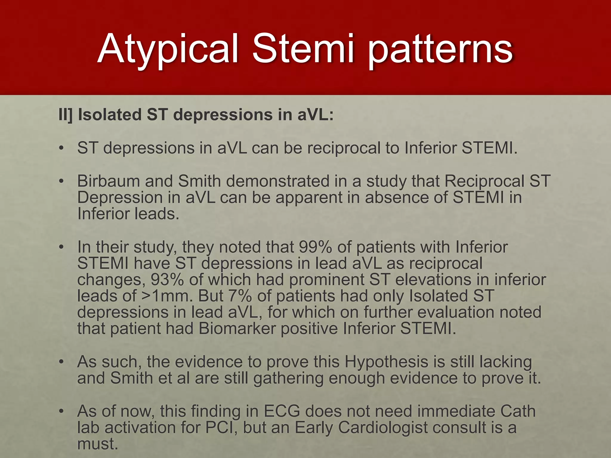 Atypical stemi patterns and stemi equivalents | PPTX | Heart and Cardiovascular Diseases ...