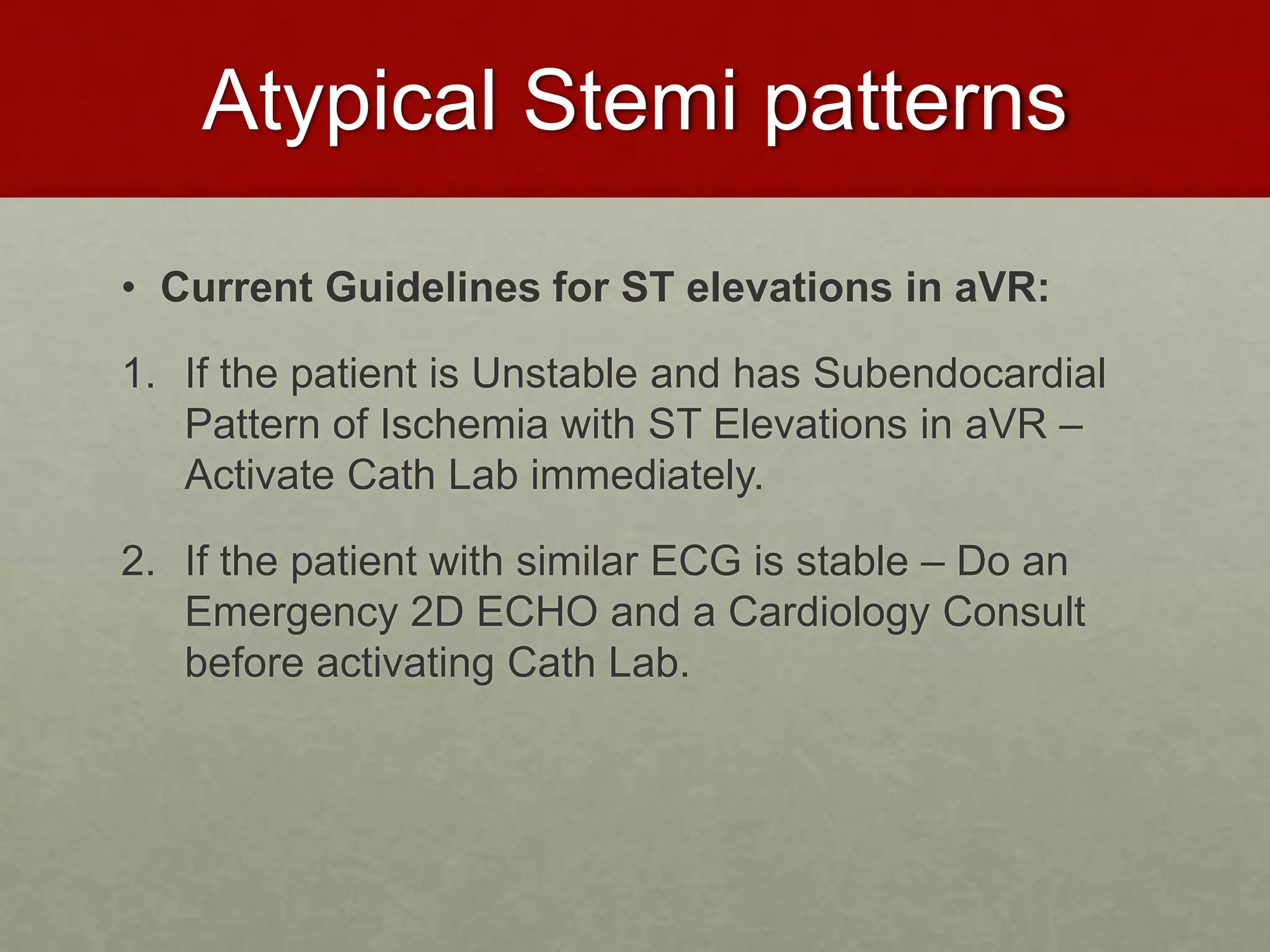 Atypical stemi patterns and stemi equivalents | PPTX | Heart and Cardiovascular Diseases ...