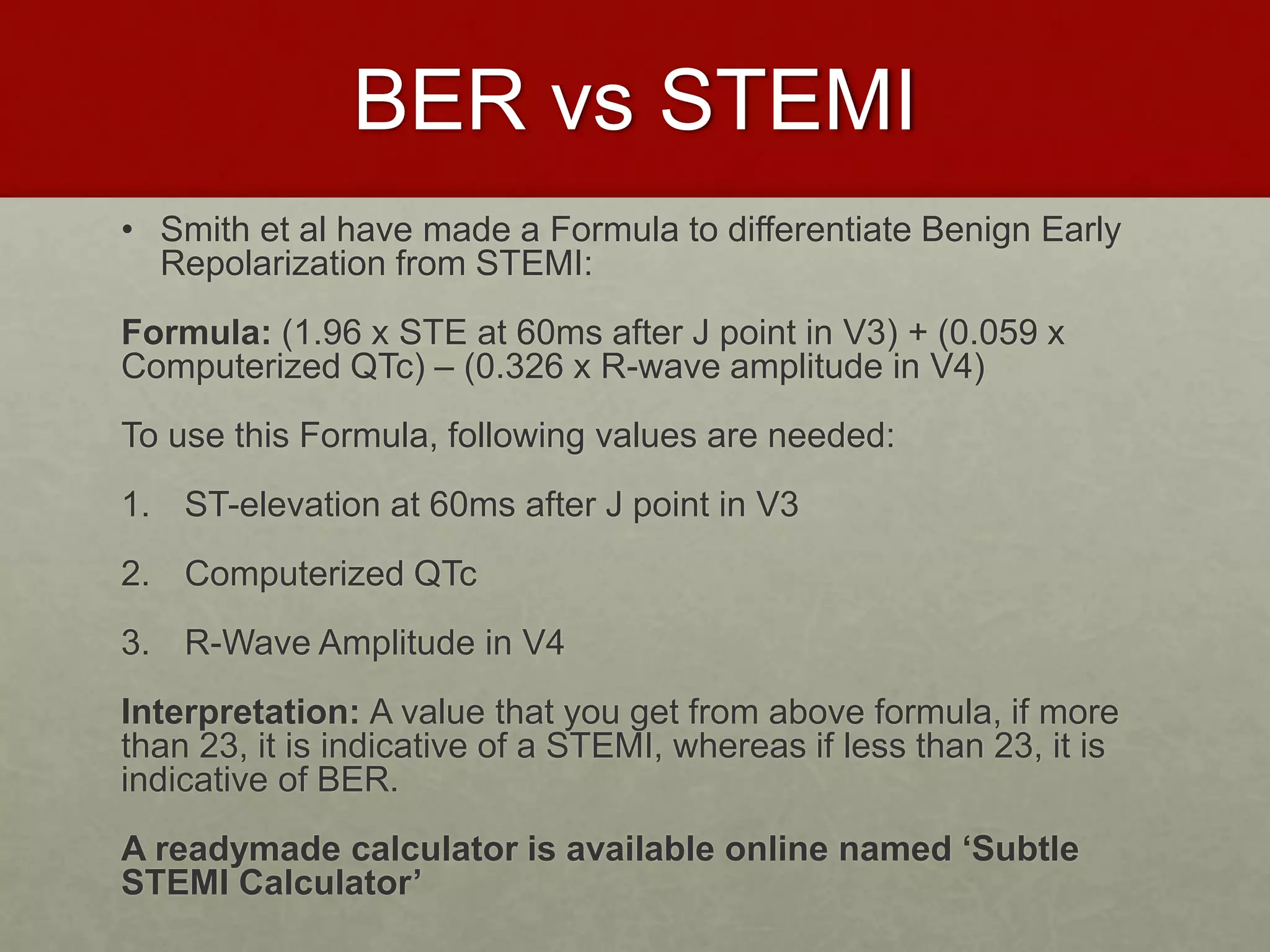 Atypical stemi patterns and stemi equivalents | PPTX