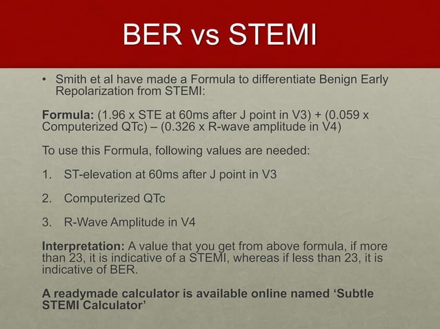 Atypical stemi patterns and stemi equivalents | PPTX | Heart and ...