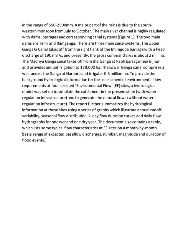 A typicla hydrological report for engineering projects | DOCX | Weather ...