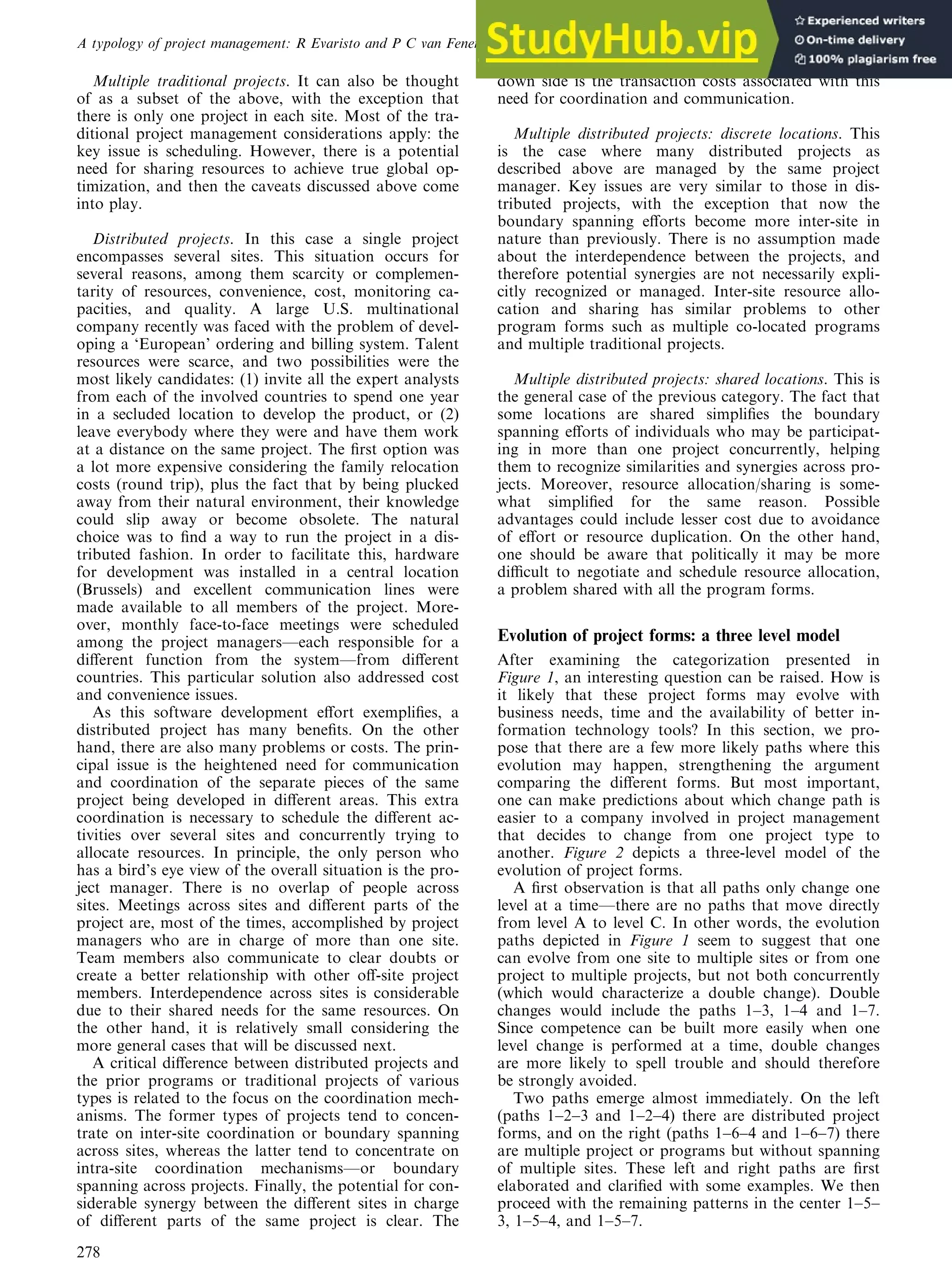 A Typology Of Project Management Emergence And Evolution Of New Forms | PDF