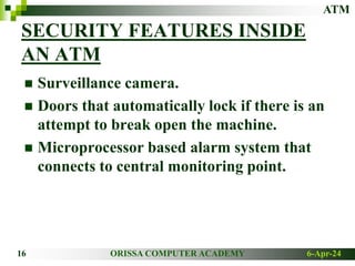 automated teller machine presentation with slides | PPT