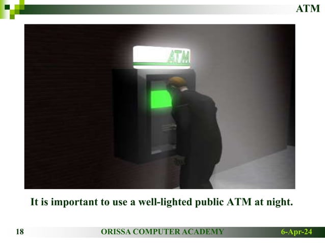 automated teller machine presentation with slides | PPT