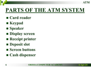 automated teller machine presentation with slides | PPT