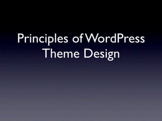 American University WordPress Theming Lecture | PPT