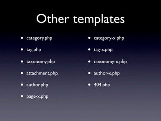 American University WordPress Theming Lecture | PPT