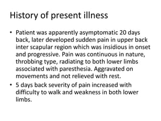 Infective spondylodiscitis case 2 | PPTX