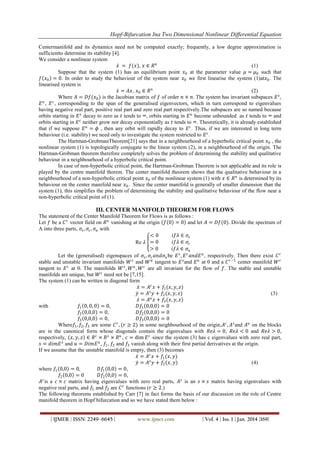 Hopf-Bifurcation Ina Two Dimensional Nonlinear Differential Equation | PDF