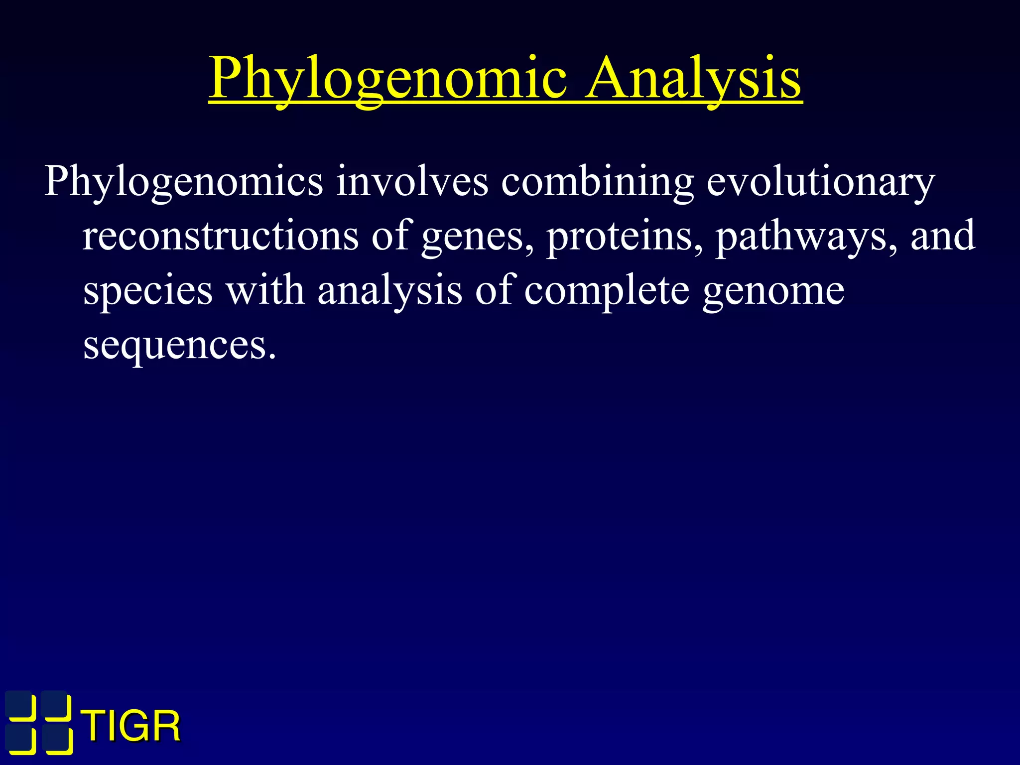 Evolutionary Genome Scanning - talk by J. Eisen in 2000 at MBL ...
