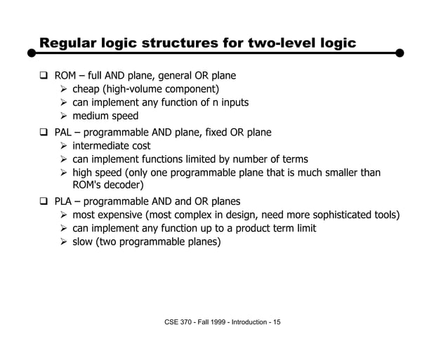 Programmable Logic Array ( PLA ) | PPT