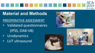 AUA 2019 Podium Presentation - Lower urinary tract ultrasound findings ...