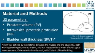 AUA 2019 Podium Presentation - Lower urinary tract ultrasound findings ...