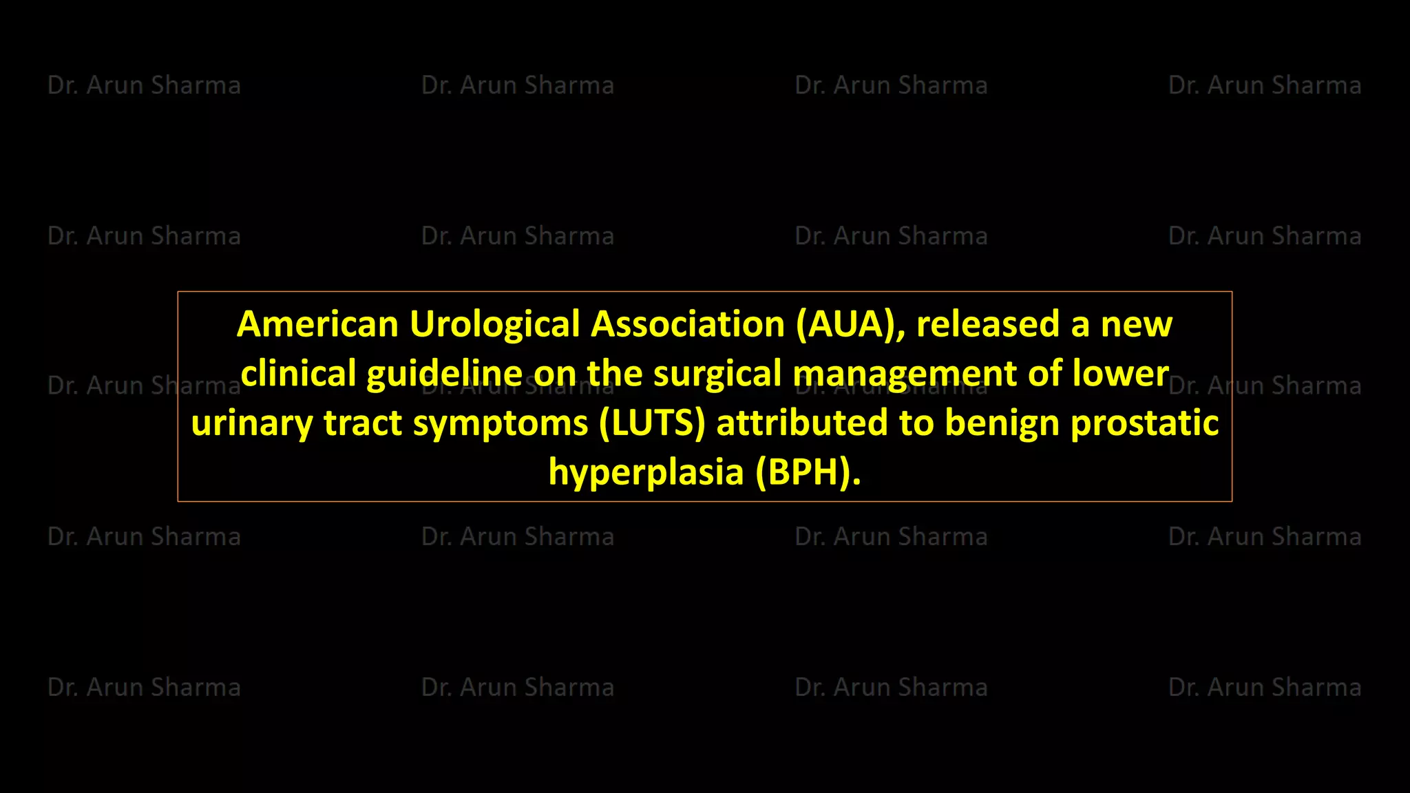 AUA guidelines for surgical management of benign prostatic hyperplasia ...