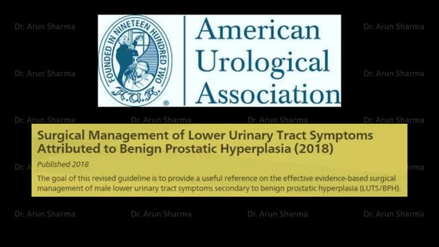 AUA guidelines for surgical management of benign prostatic hyperplasia ...