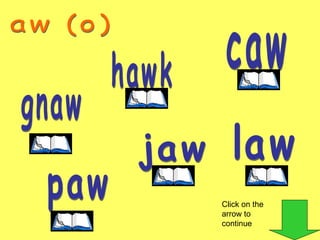 Vowel Digraphs (au, aw) | PPT