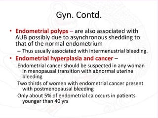 AUB : Definition, Epidemology and Causes | PPTX | Pregnancy ...