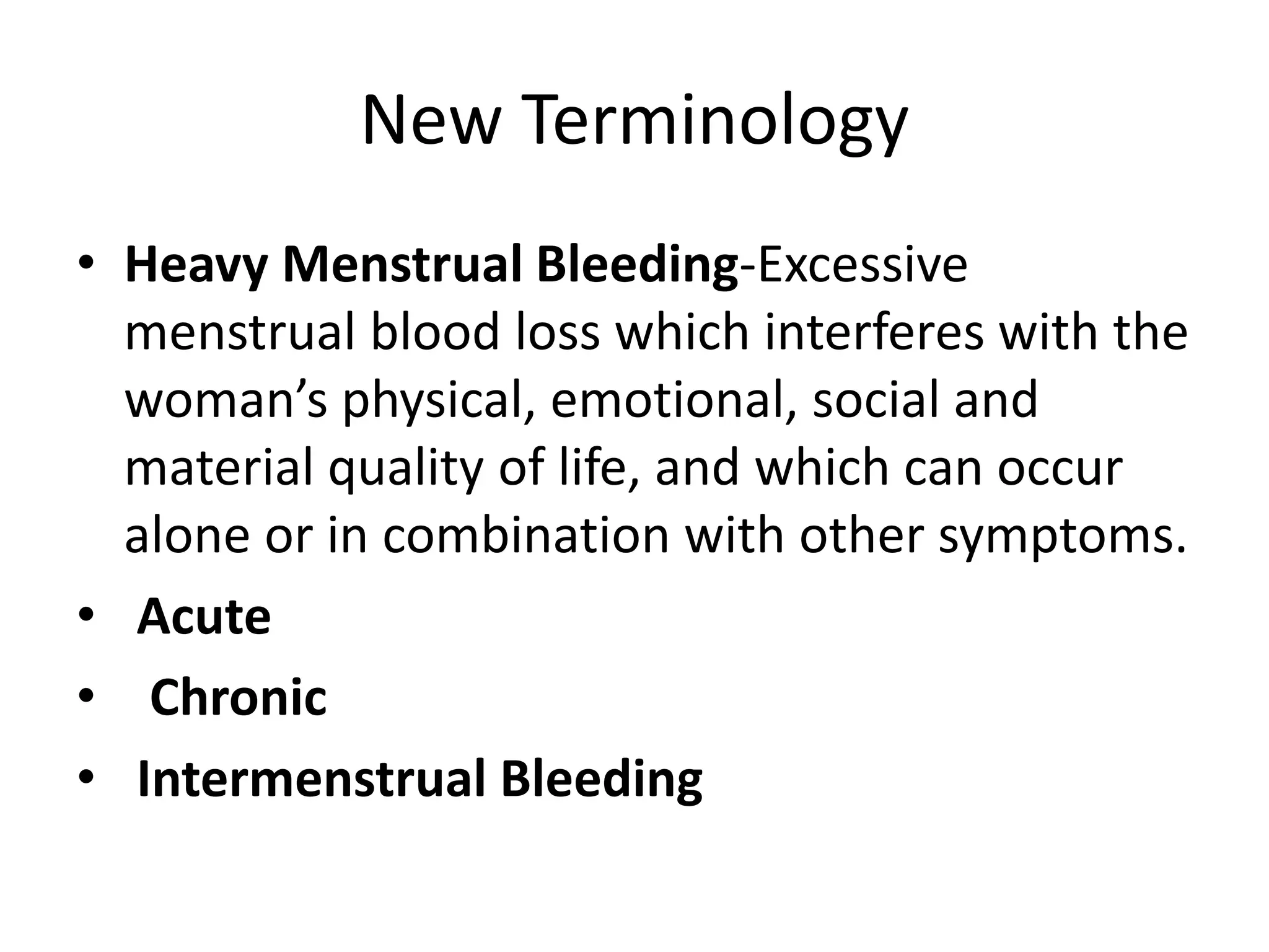 Abnormal Uterine Bleeding (FOGSI and FIGO guidelines) | PPTX