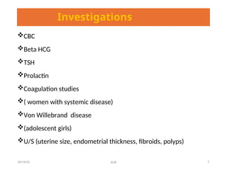 Abnormal uterine bleeding for nurse AUB.ppt