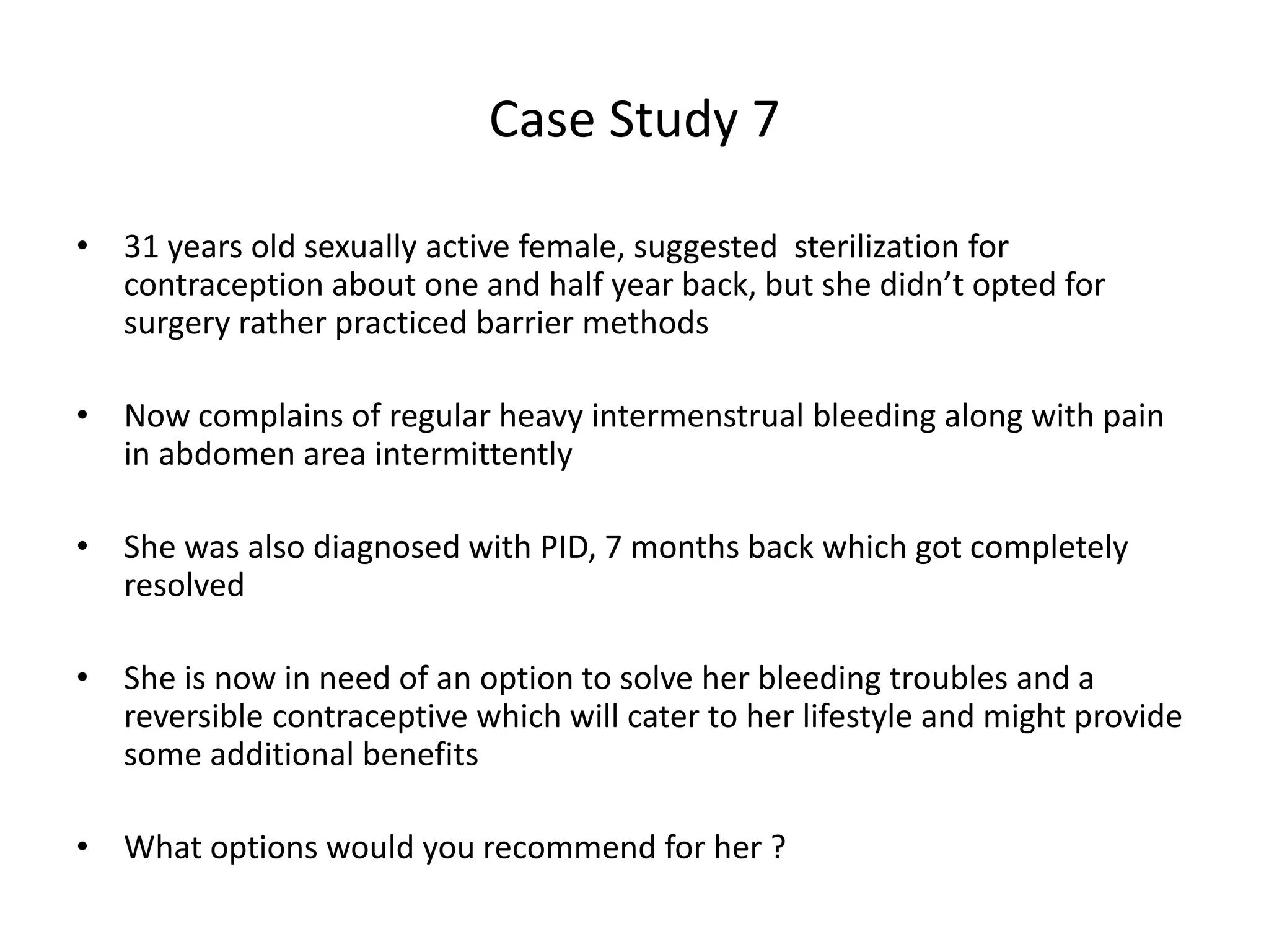 D.G.F. CME CASE STUDY DISCUSSION Abnormal Uterine Bleeding | PPTX