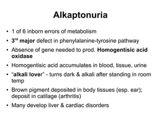 Amino Acid Metabolism & Purine Disorders | ODP