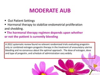 AUB in ADOLESCENTS Dr. Jyoti Bhaskar Dr. Sharda Jain Dr. Jyoti Agarwal ...