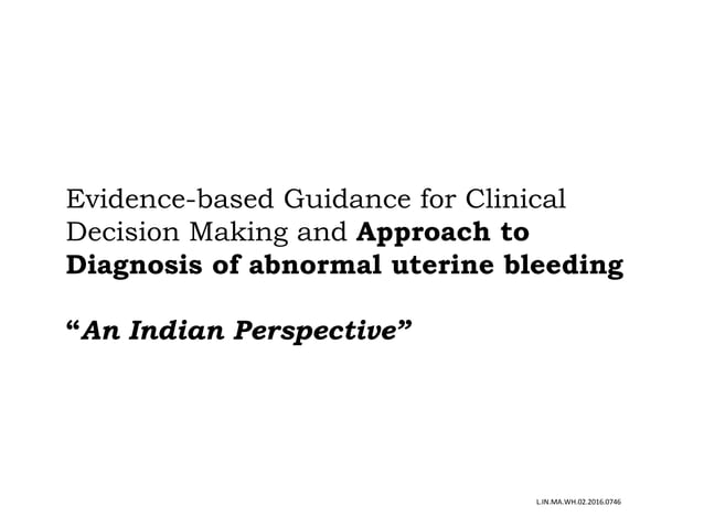 Insight AUB Management Guidelines on AUB in Reproductive Period | PPTX ...