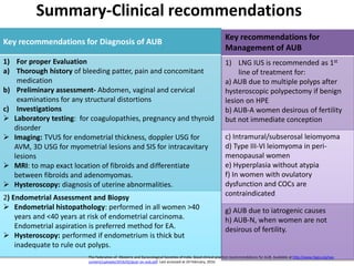 Insight AUB Management Guidelines on AUB in Reproductive Period | PPTX