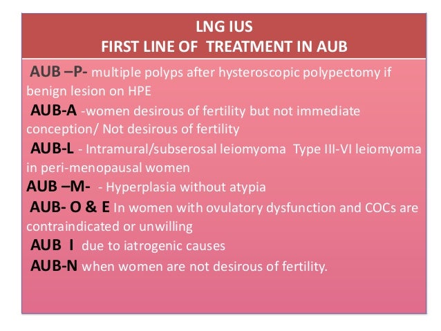 Insight AUB Management Guidelines on AUB in Reproductive Period