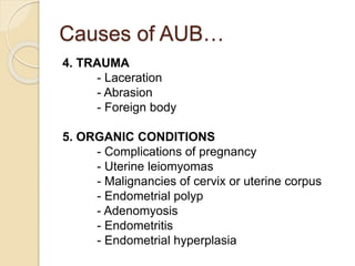 AUB lecture.pptx | Pregnancy | Reproductive Health