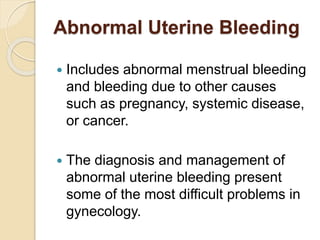AUB lecture.pptx | Pregnancy | Reproductive Health
