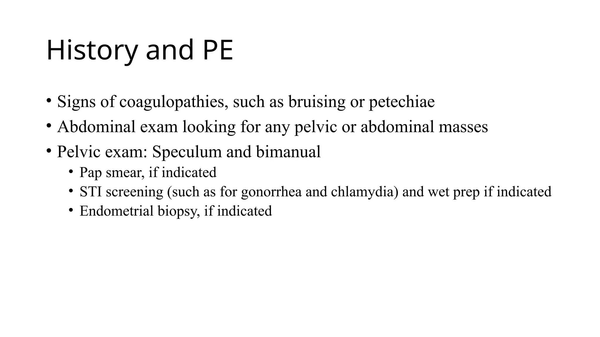 management of abnormal uterine bleeding. | PPTX