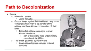 Decolonization: Inda vs. Kenya | PPTX
