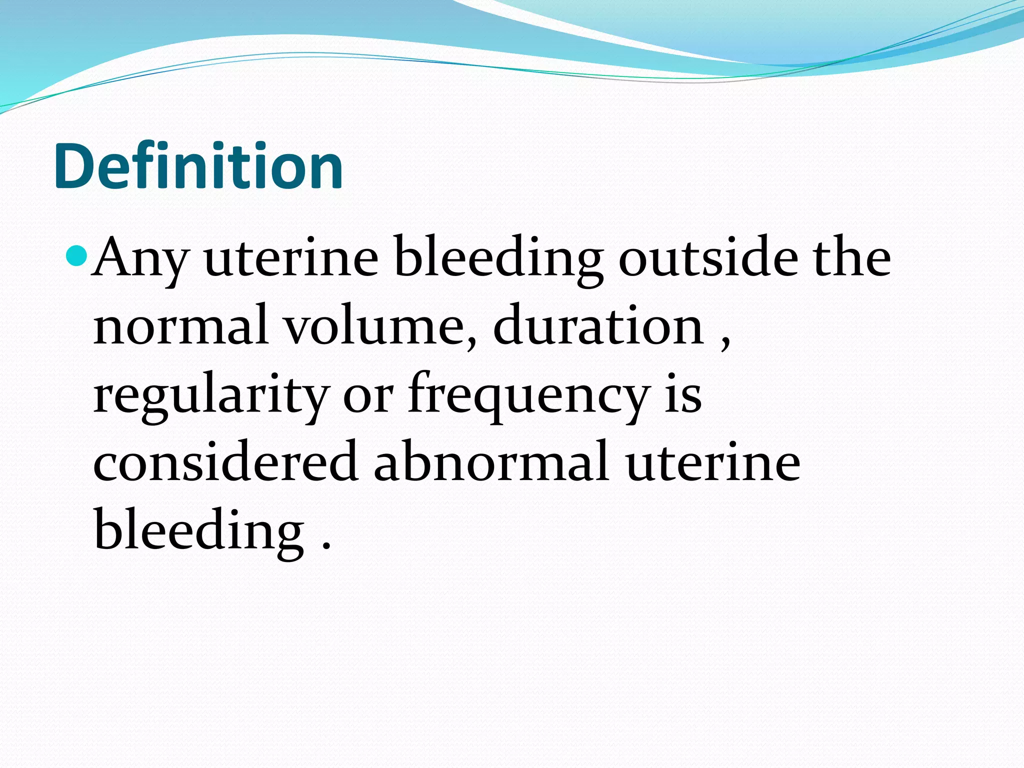 AUB in reproductive age group women | PPTX