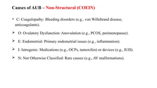 Abnormal Uterine Bleeding (AUB) in gynaecology | PPTX