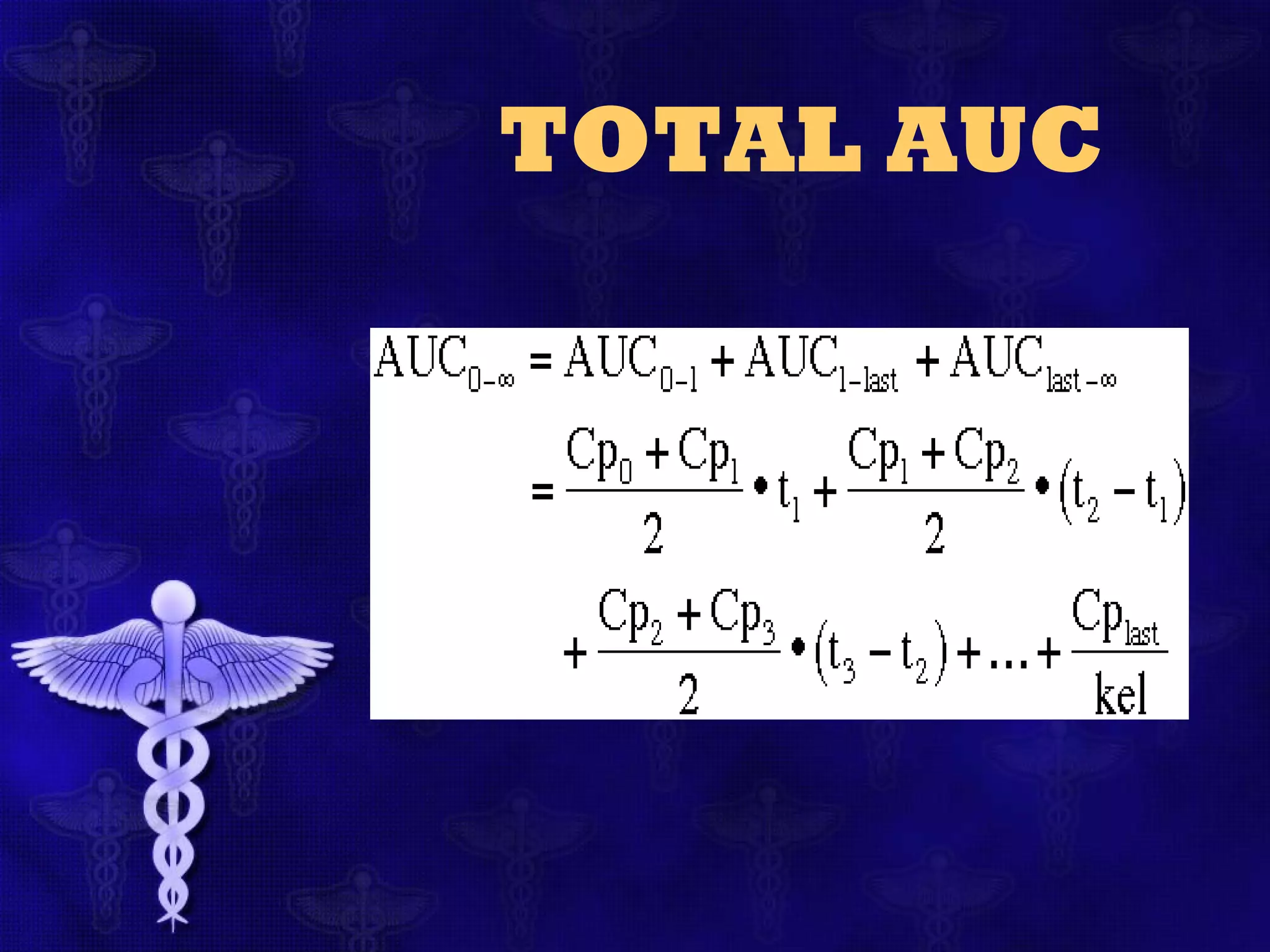 Pharmacokinetics -Auc - area under curve | PPT