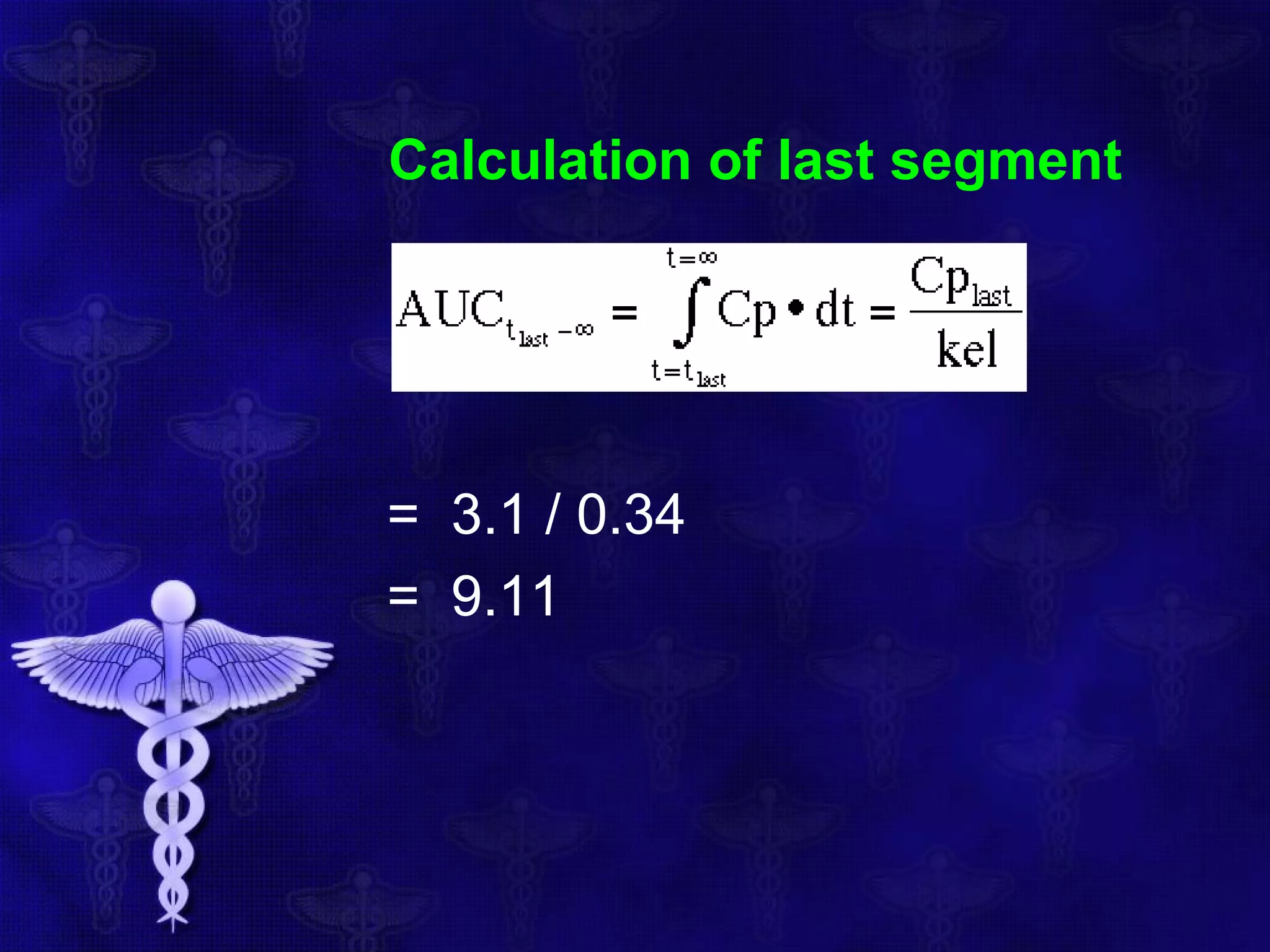 Pharmacokinetics -Auc - area under curve | PPT